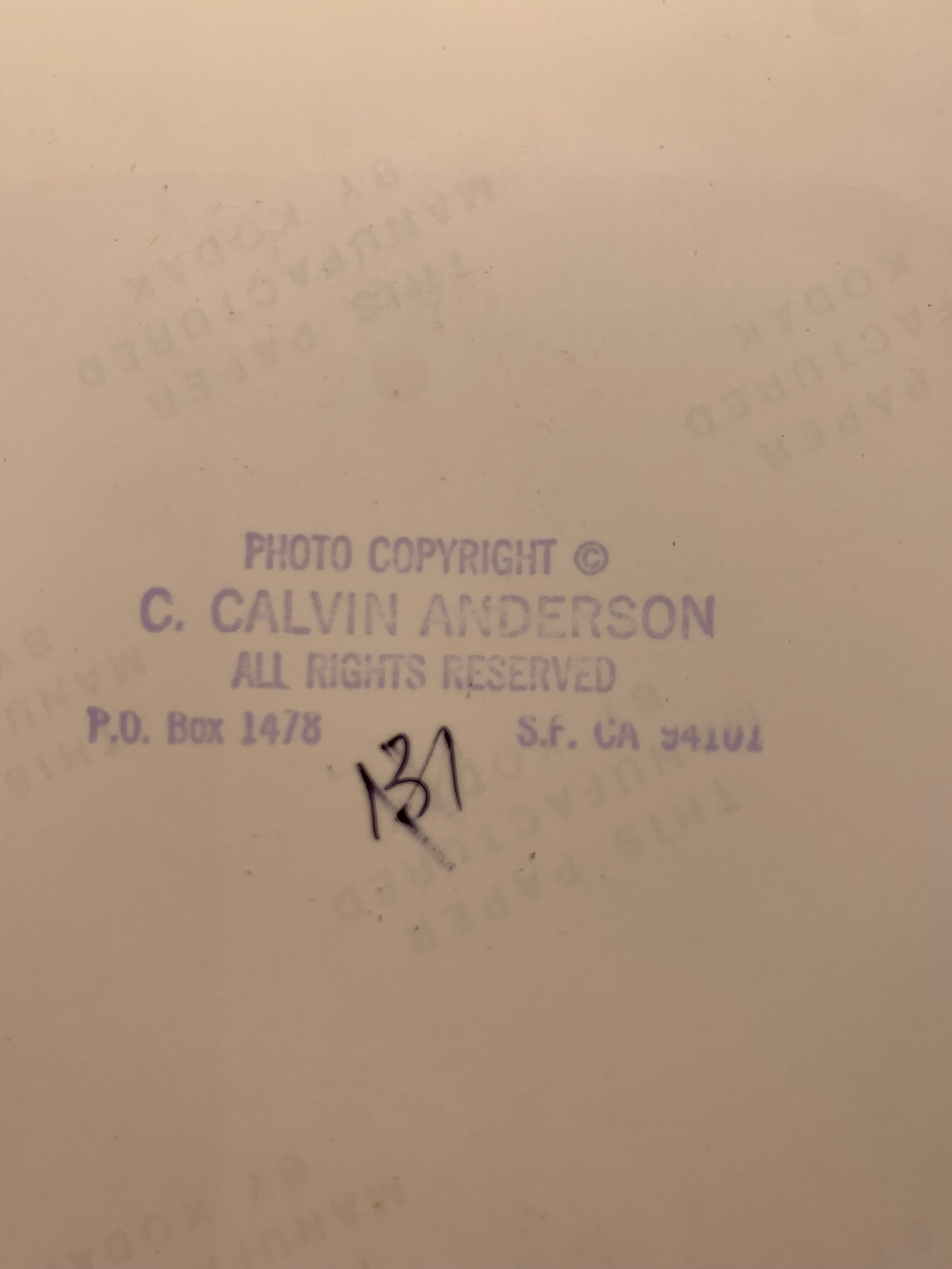 Original Photo Beefcake. Big Size. Photographer C.calvin Anderson ...