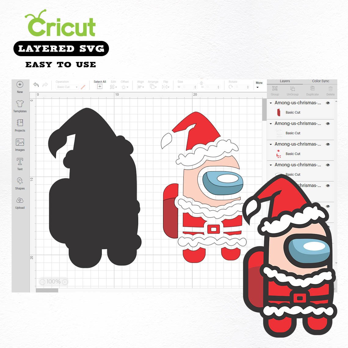 Among Us Christmas SVG, Christmas Clipart, Santa Claus SVG, Elves Svg ...