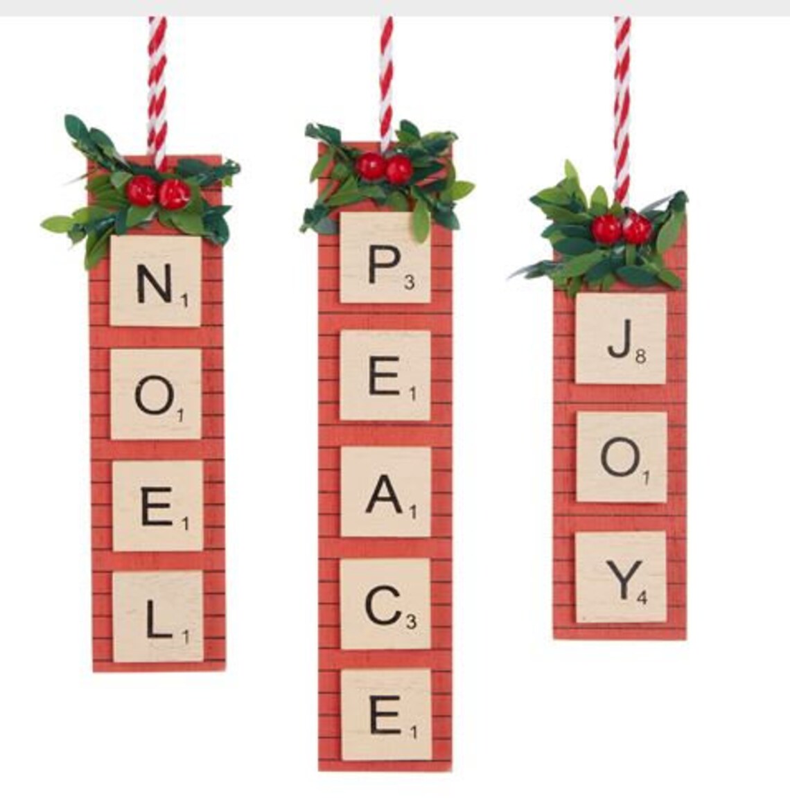 Scrabble Christmas Ornament Set of 3 - Etsy