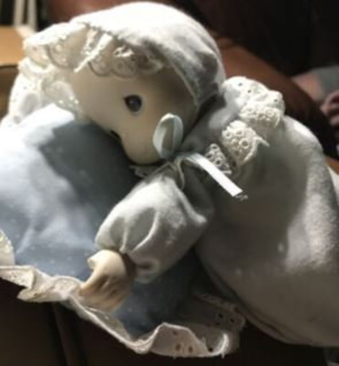 Precious Moments Blue Sleeping Baby Action Musical - Etsy