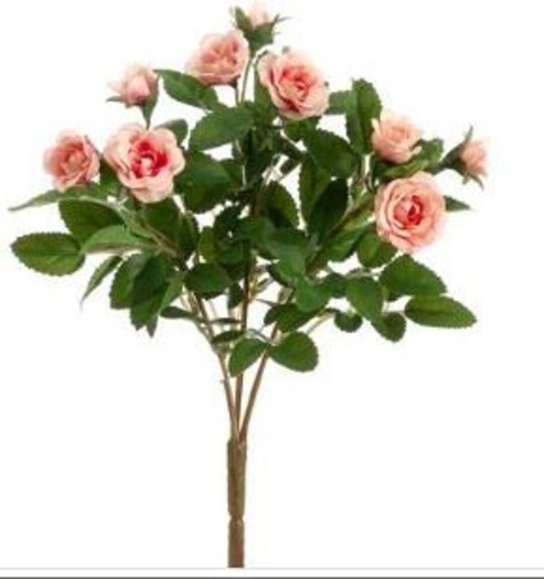 Artificial Mini Rose Bush in Pink 10 - Etsy