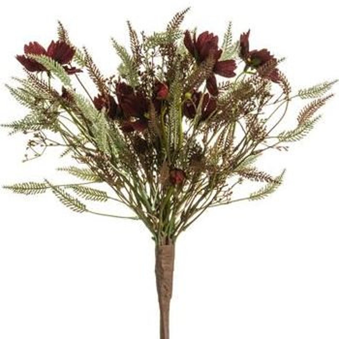 Burgundy Artificial Cosmos / Astilbe Bush 17 - Etsy