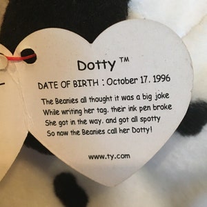 Ty Dotty the Dalmation Beanie Babies - Etsy