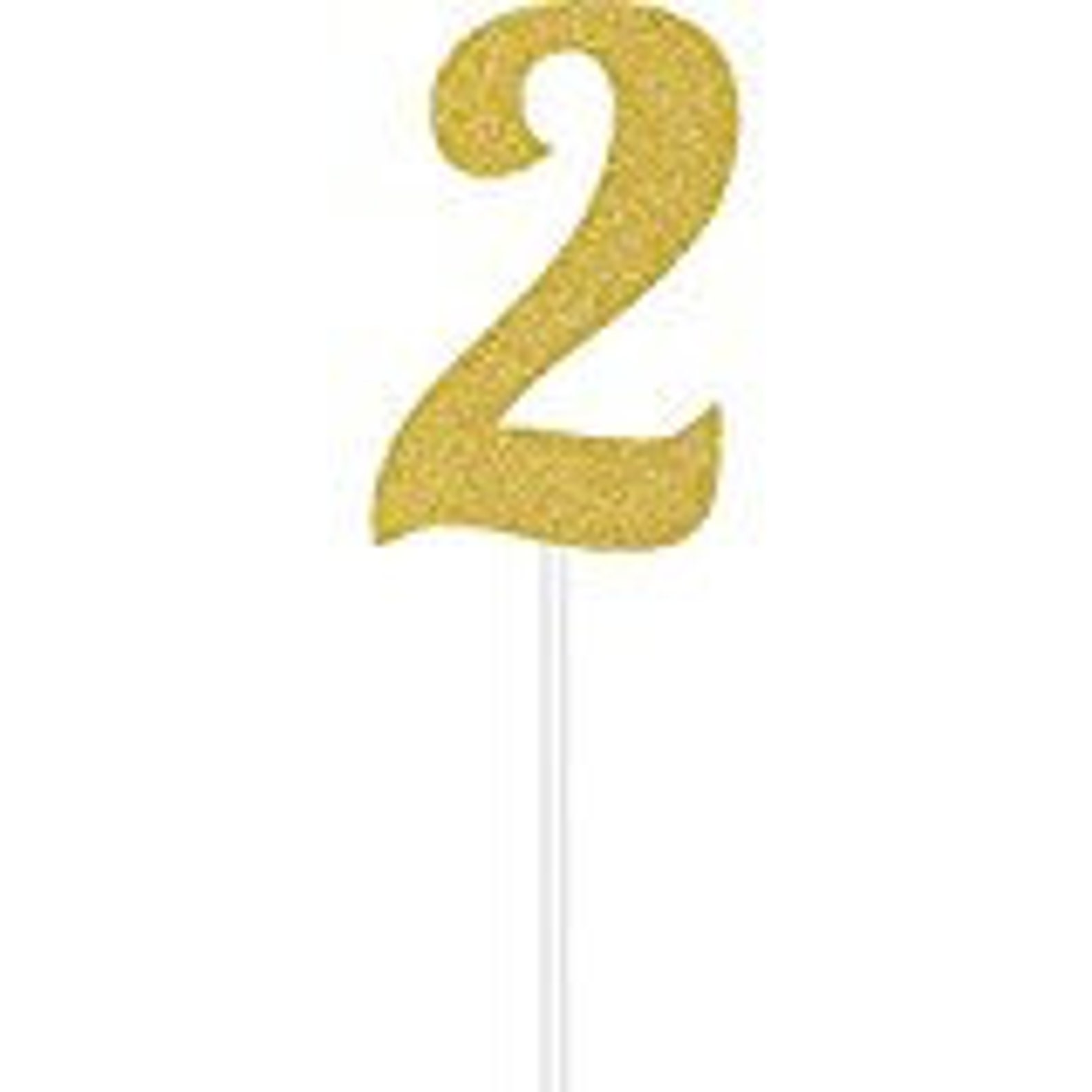 Cake Topper Gold Number 2 - Etsy