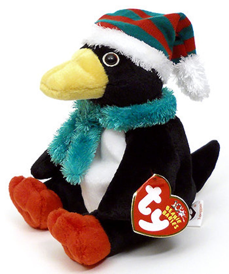 Ty Toboggan Penguin With Hat Beanie Babies - Etsy