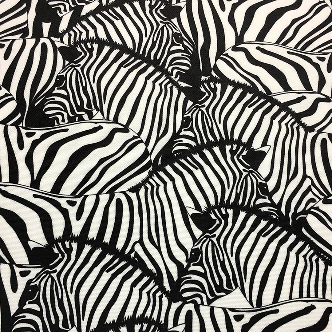 Black White Zebra Pattern Digital Printed Durable Decorative Fabric - Etsy