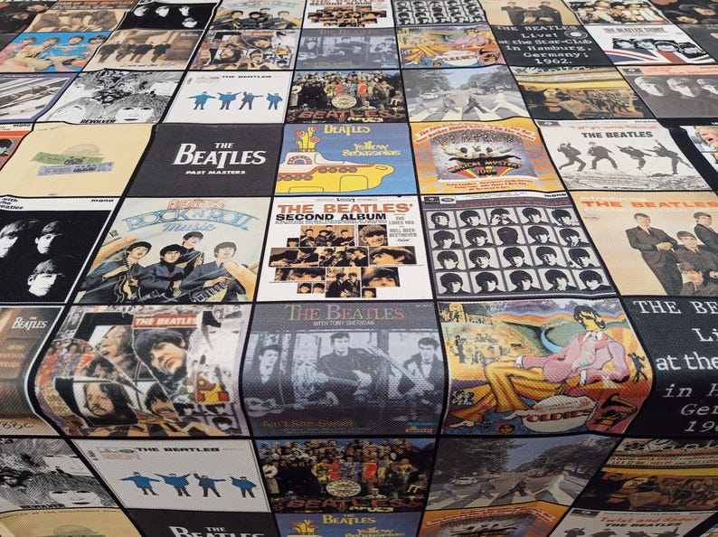 The Beatles Album Covers Fabric: Classic Rock Upholstery, Home Decor by ...