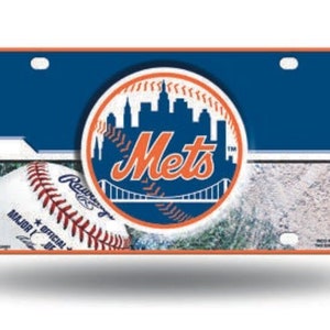 MLB New York Mets Official Metal Sign License Plate Exclusive ...