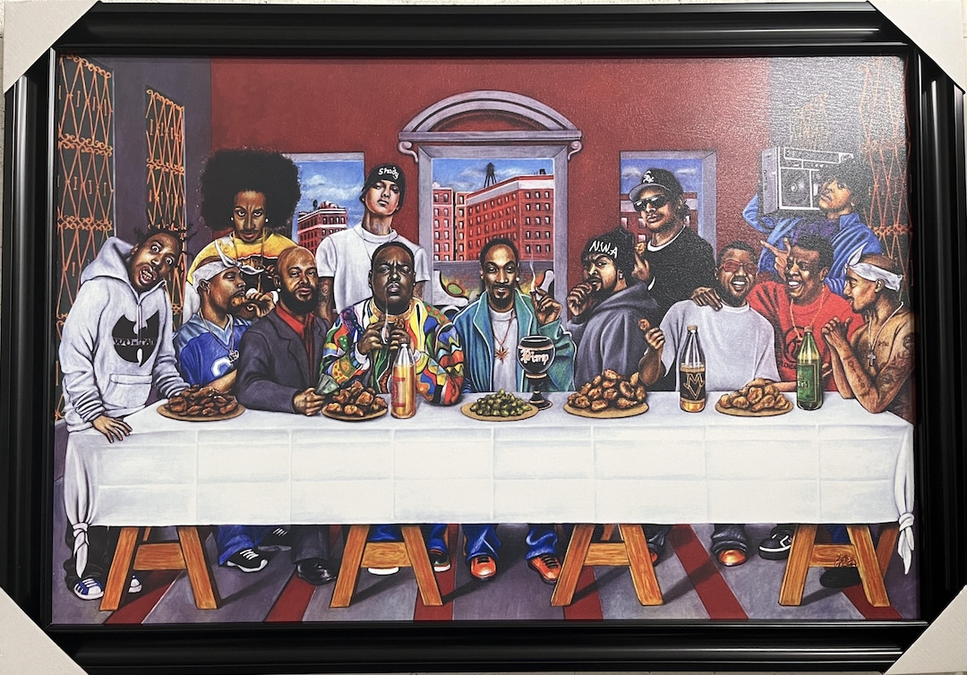 Last Supper Best Rappers Hip-hop of the History 24x36 Handmade Framed ...