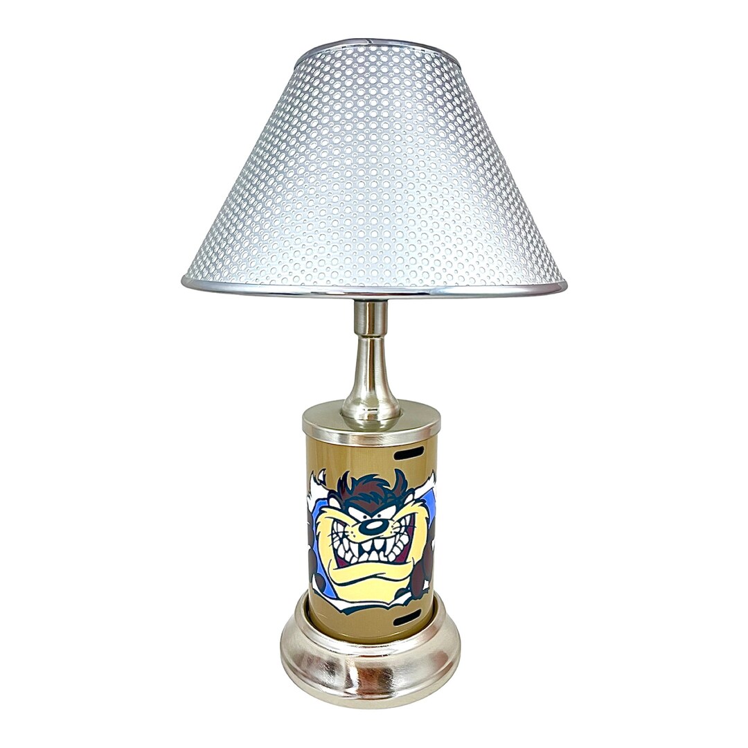 Taz Here Comes Trouble Metal Sign License Plate Collectible Desk Lamp ...