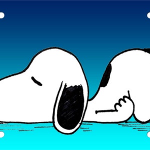 Snoopy Peanuts Metal Sign License Plate Handmade Collectible Desk Lamp ...