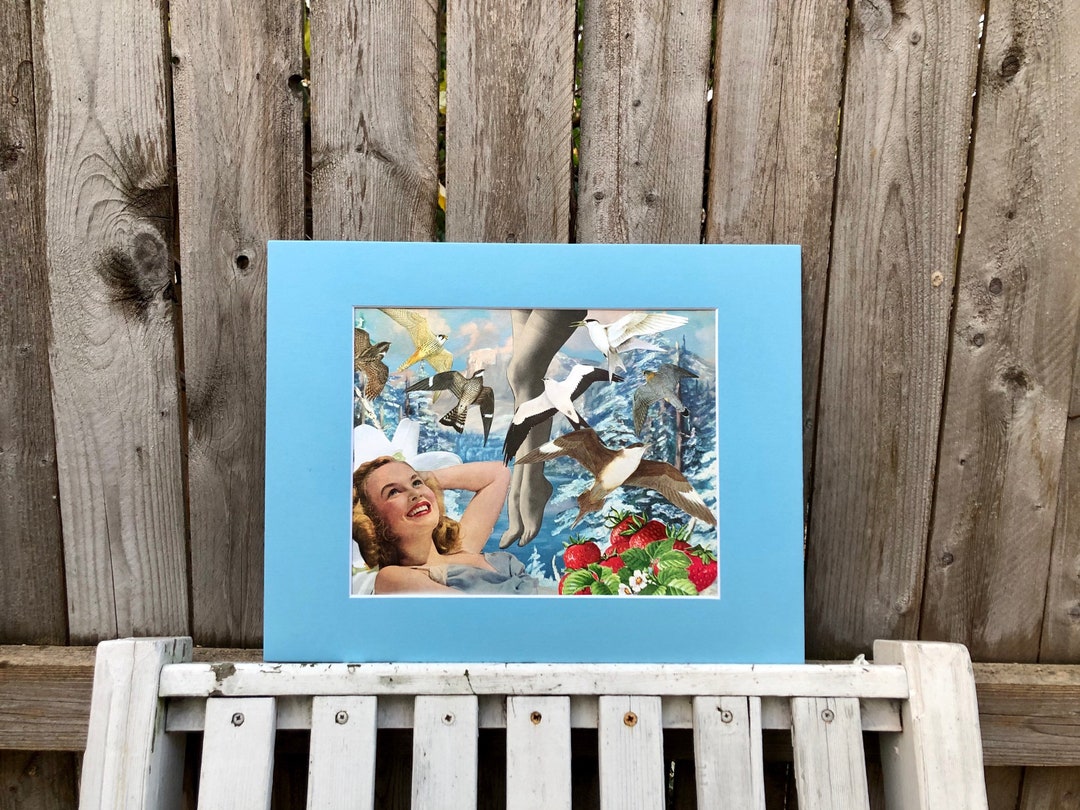 Giantess Joy / 11x14” Matted / Analog Collage on Paper - Etsy