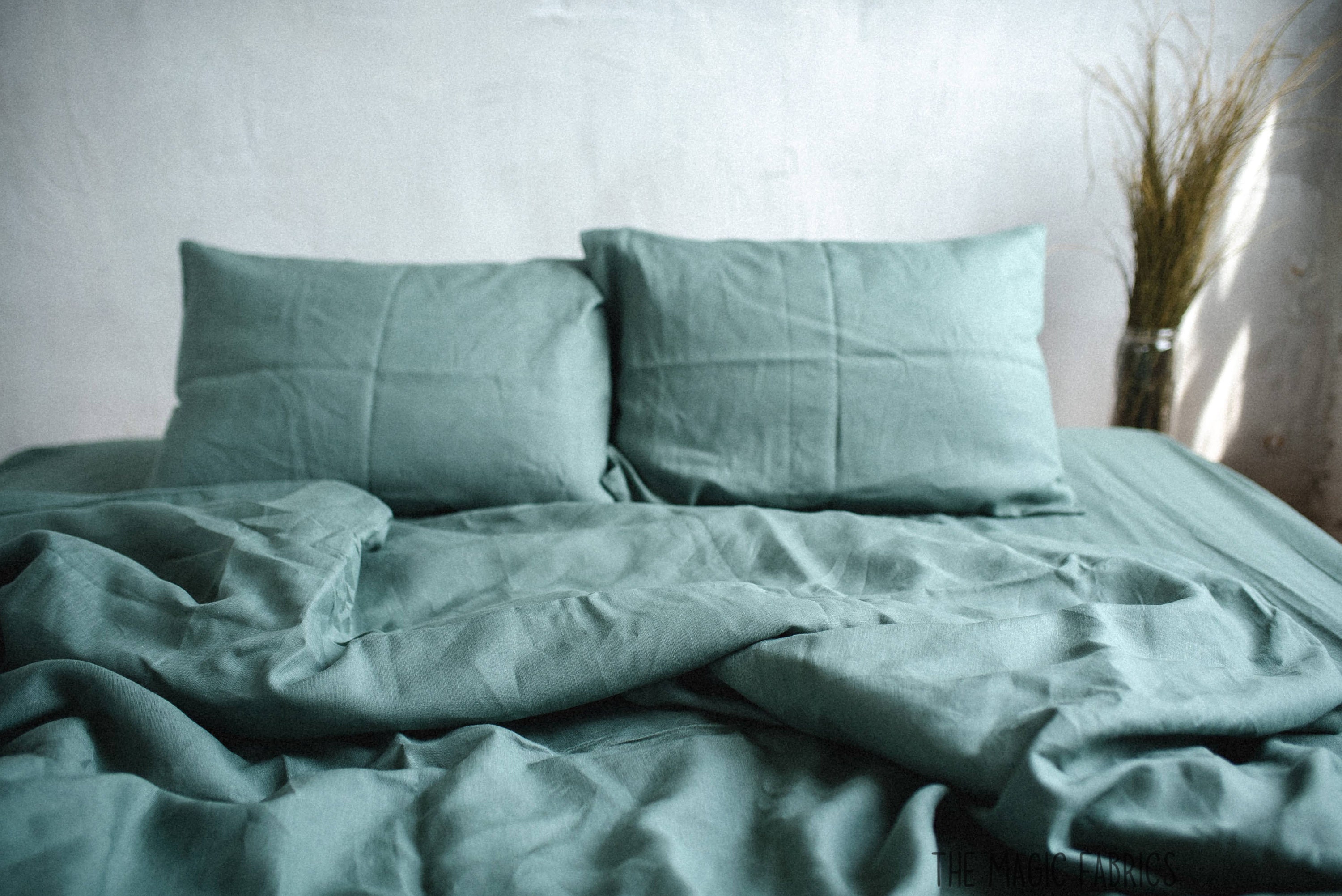 Green Linen Duvet Cover 100% Natural Linen - Etsy