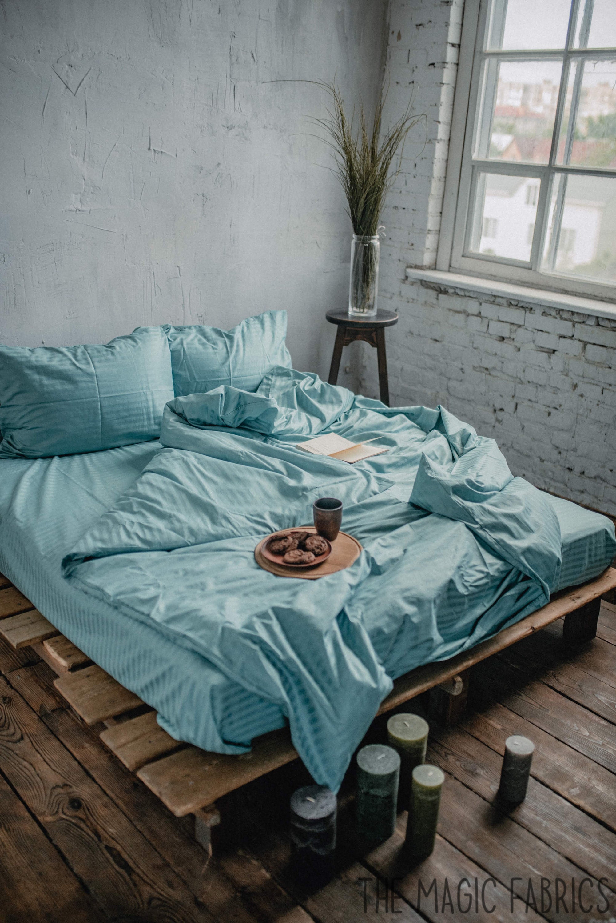 Flat Sheet in Turquoise Blue Color - Etsy