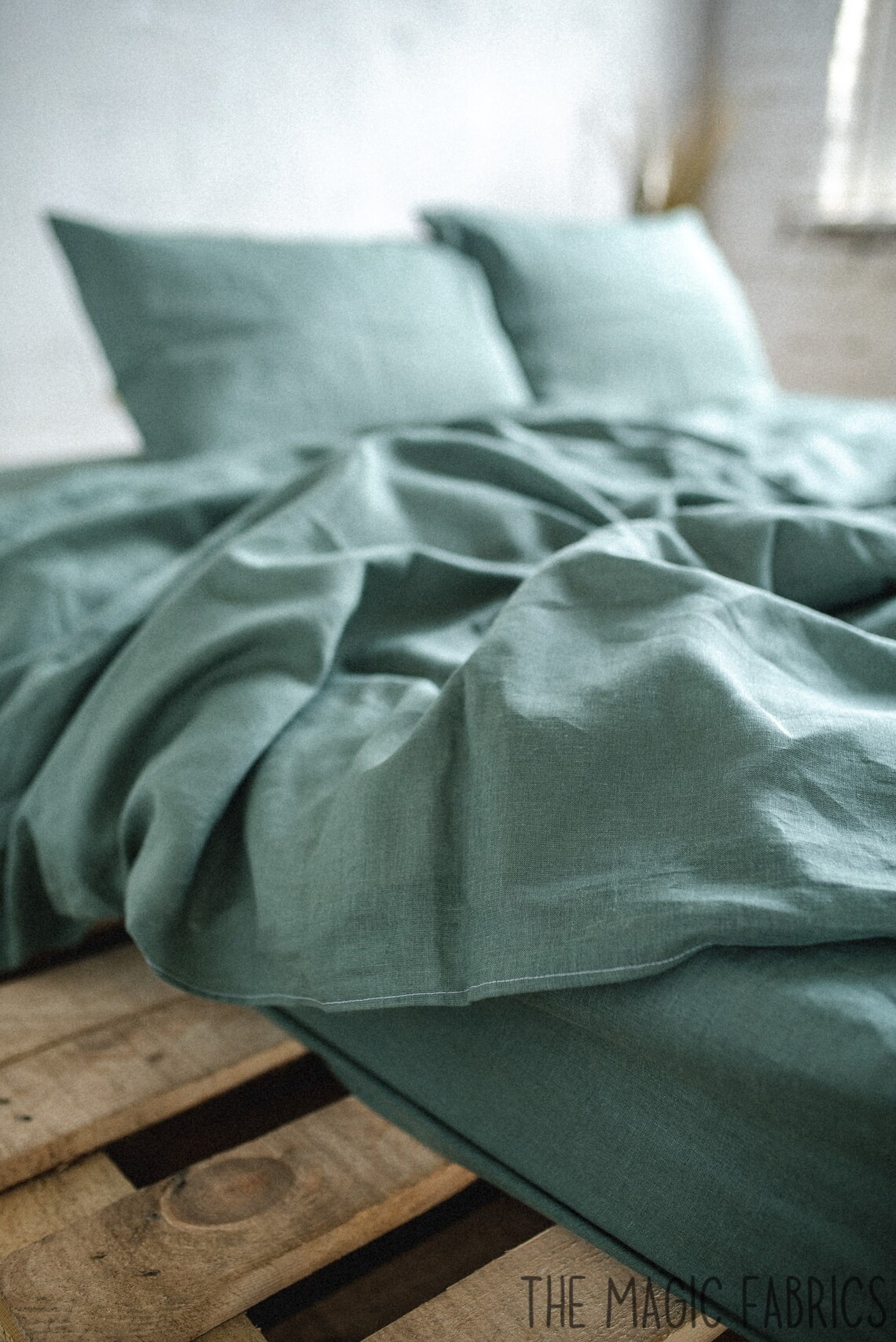Green Linen Duvet Cover (100% Natural Linen) - Etsy