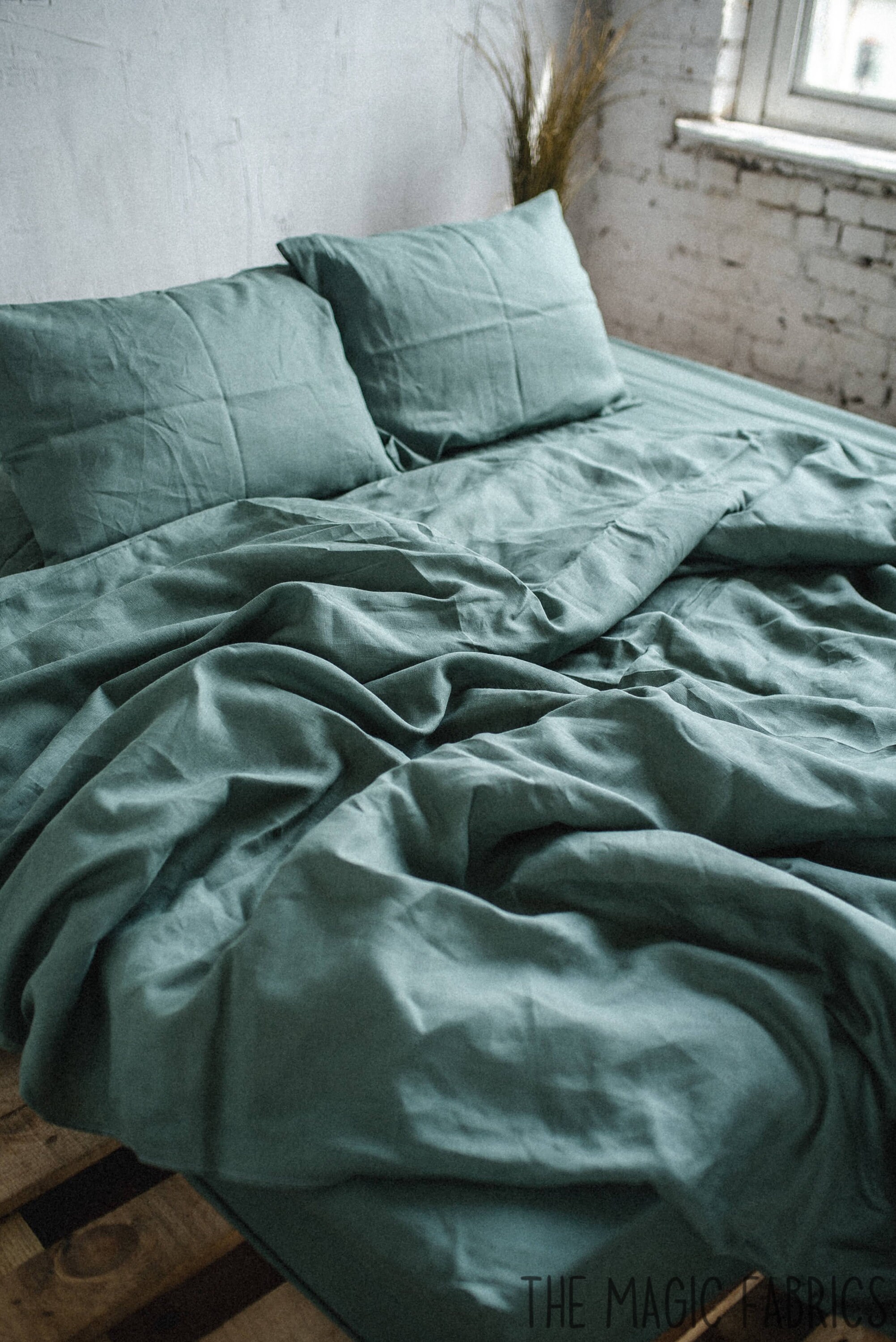 Green Linen Duvet Cover (100% Natural Linen) - Etsy