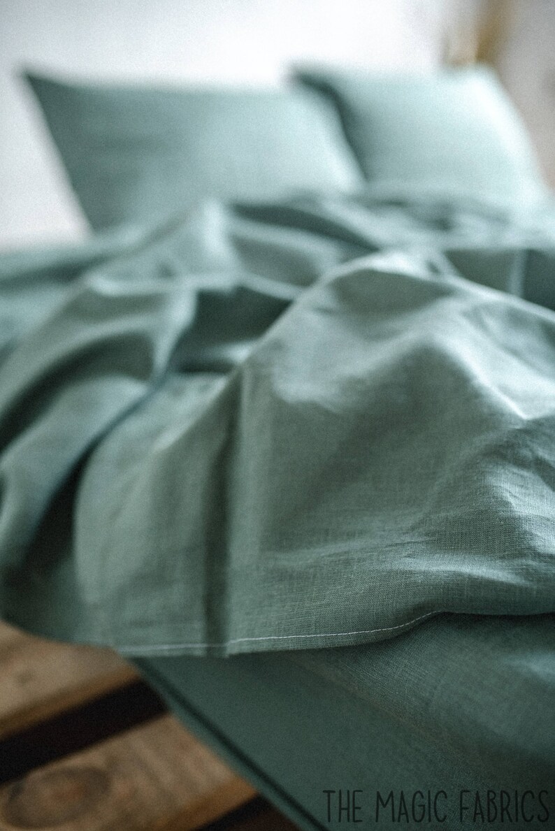 Green Linen Duvet Cover (100% Natural Linen) - Etsy