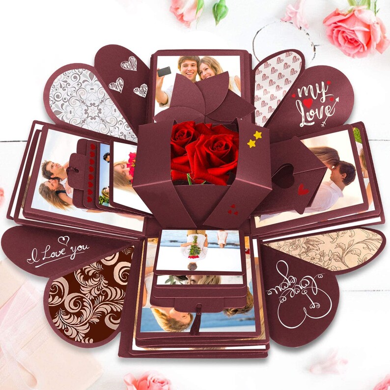 Explosion Birthday Surprise Box Love Exploding Box Photo T Etsy