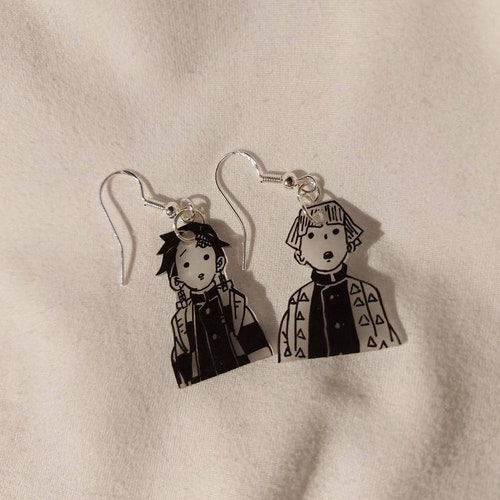 Tanjiro and Zenitsu Earrings - Etsy