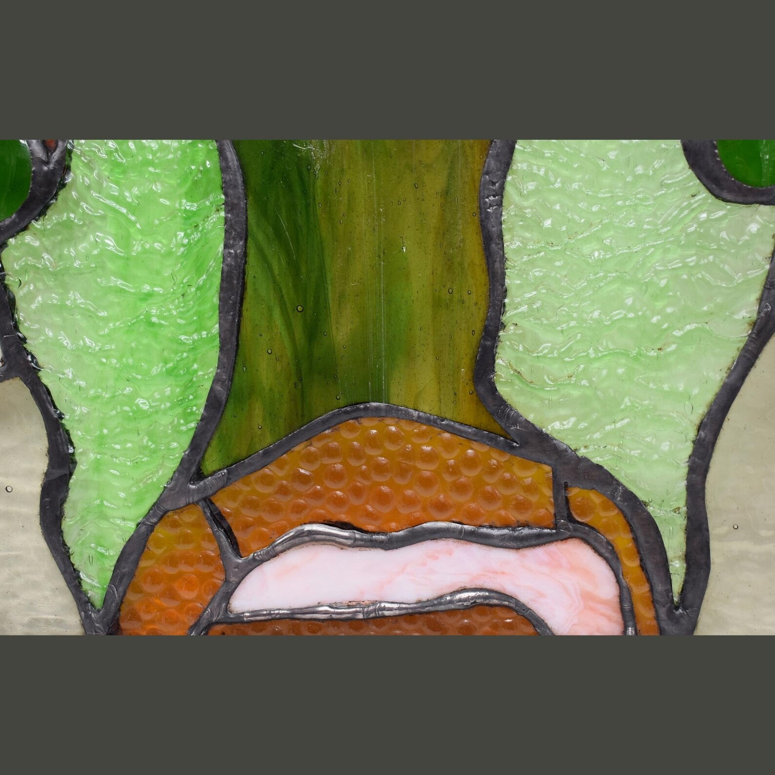 Farmhouse Stained Glass Panel Peeking Cow, Cow Stained Glass Panel ...