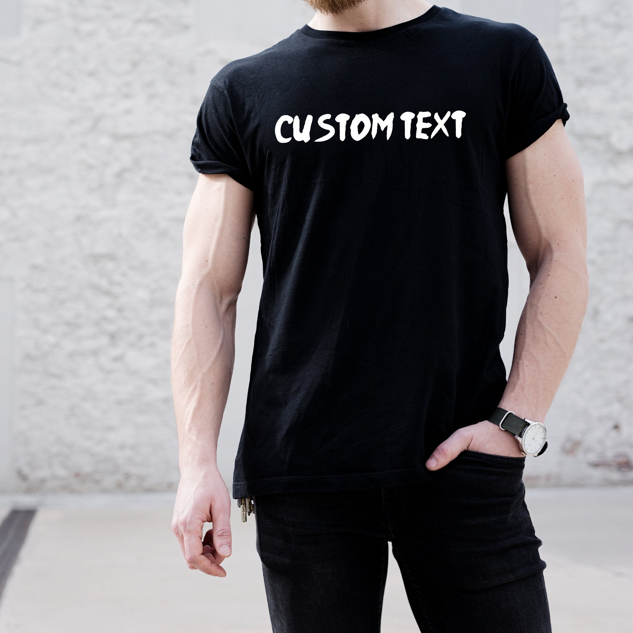 Custom Text T Shirt Unisex T Shirt Personalized Graphic Tee Etsy