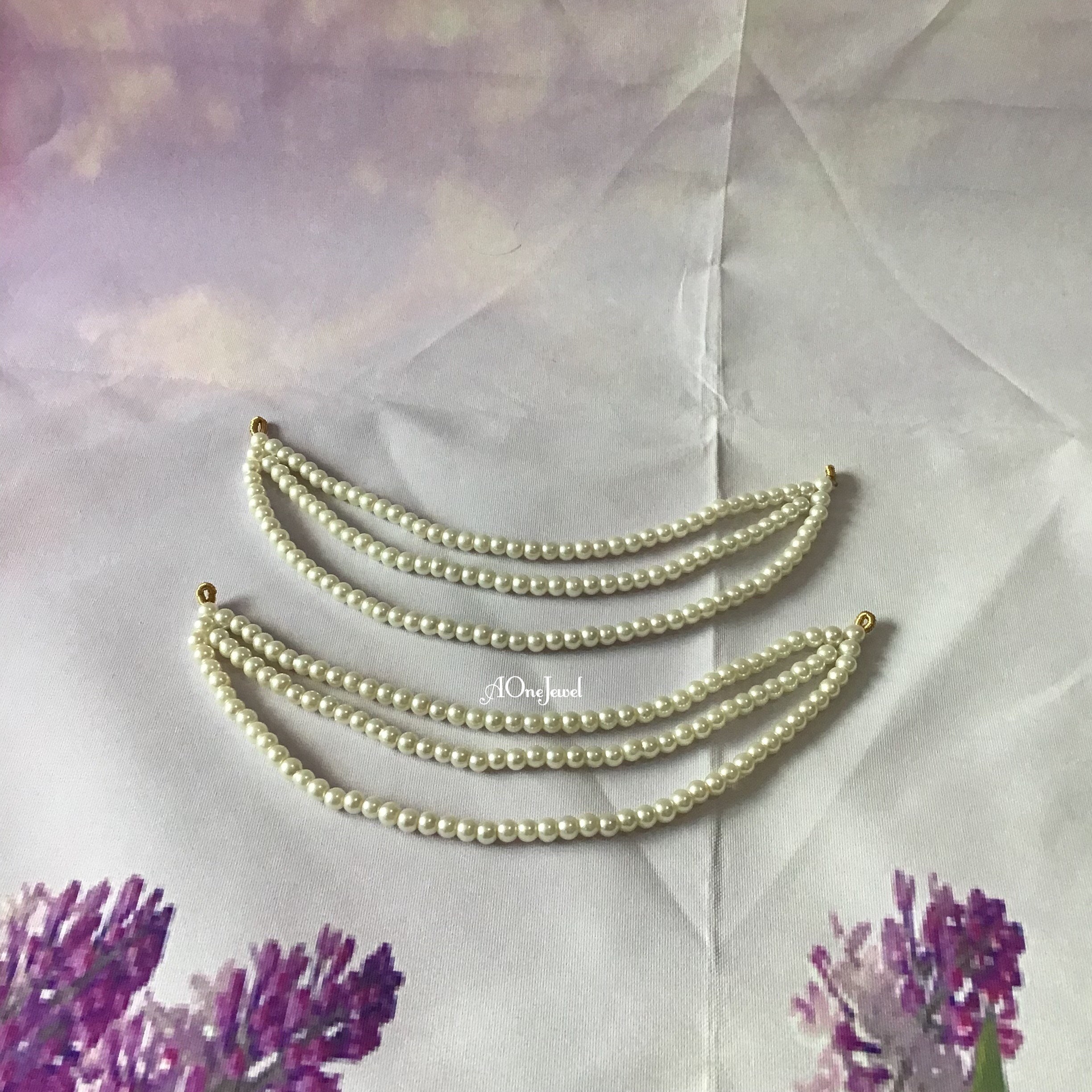 Ivory Pearl Ear Chain, Detachable Sahara, Indian Jewelry - Etsy