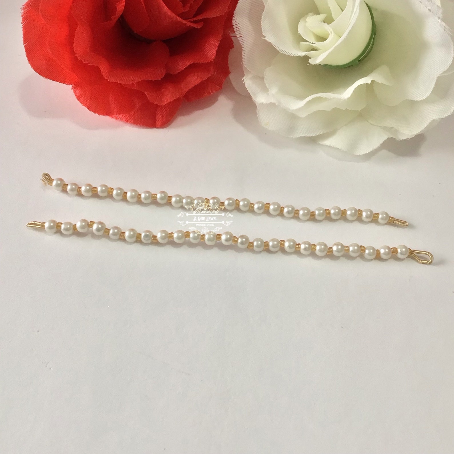 Gold Pearl Sahara Ear Chain, Indian Pakistani Jewelry - Etsy