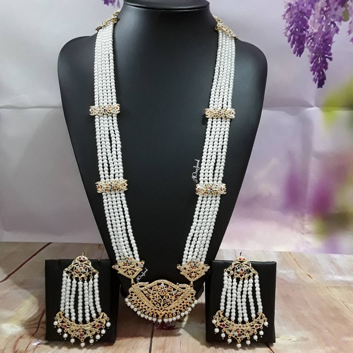 Indian Hyderabadi Nauratan Azima Rani Haar Jewelry Set | Bridal Jewelry ...