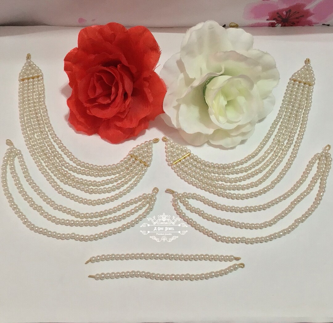 Sahara for Earrings, Gold Pearl Ear Chain, Ear Support, Detachable Ear ...