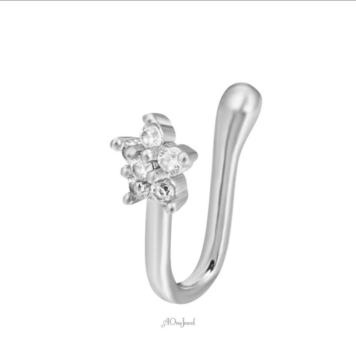 Indian Clip on Nose Ring, Gold Nose Ring, Silver Nose Ring, Fake Nose ...