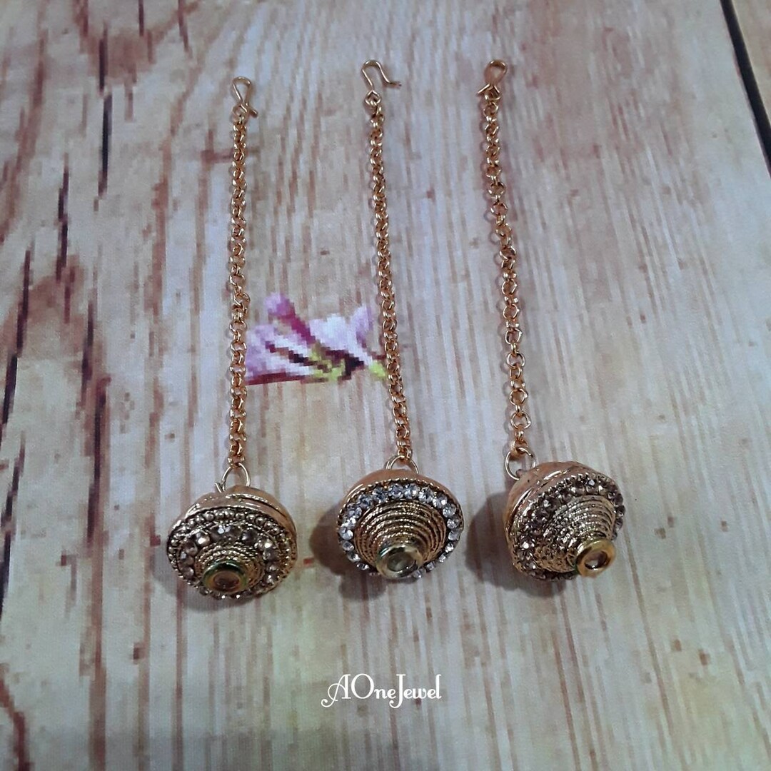 Borla Maang Tikka tradicional, Borla, Maang Tikka nupcial, Bore Damini ...