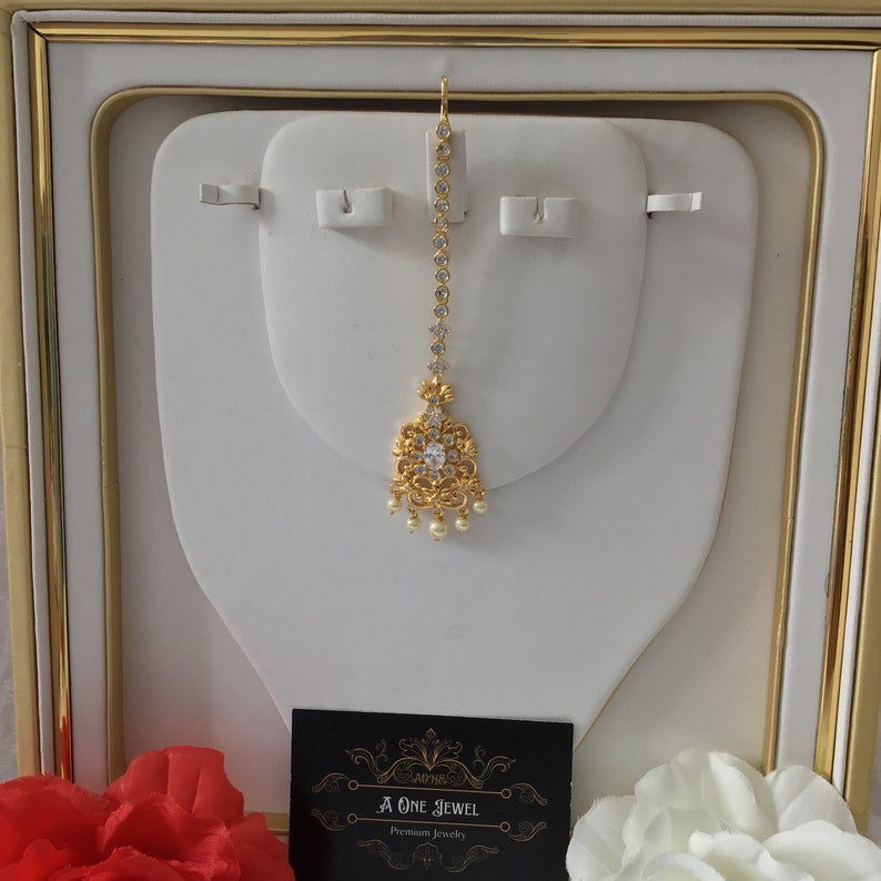 CZ Diamond Silver Plated Tikka | Indian Forehead Jewelry - Etsy
