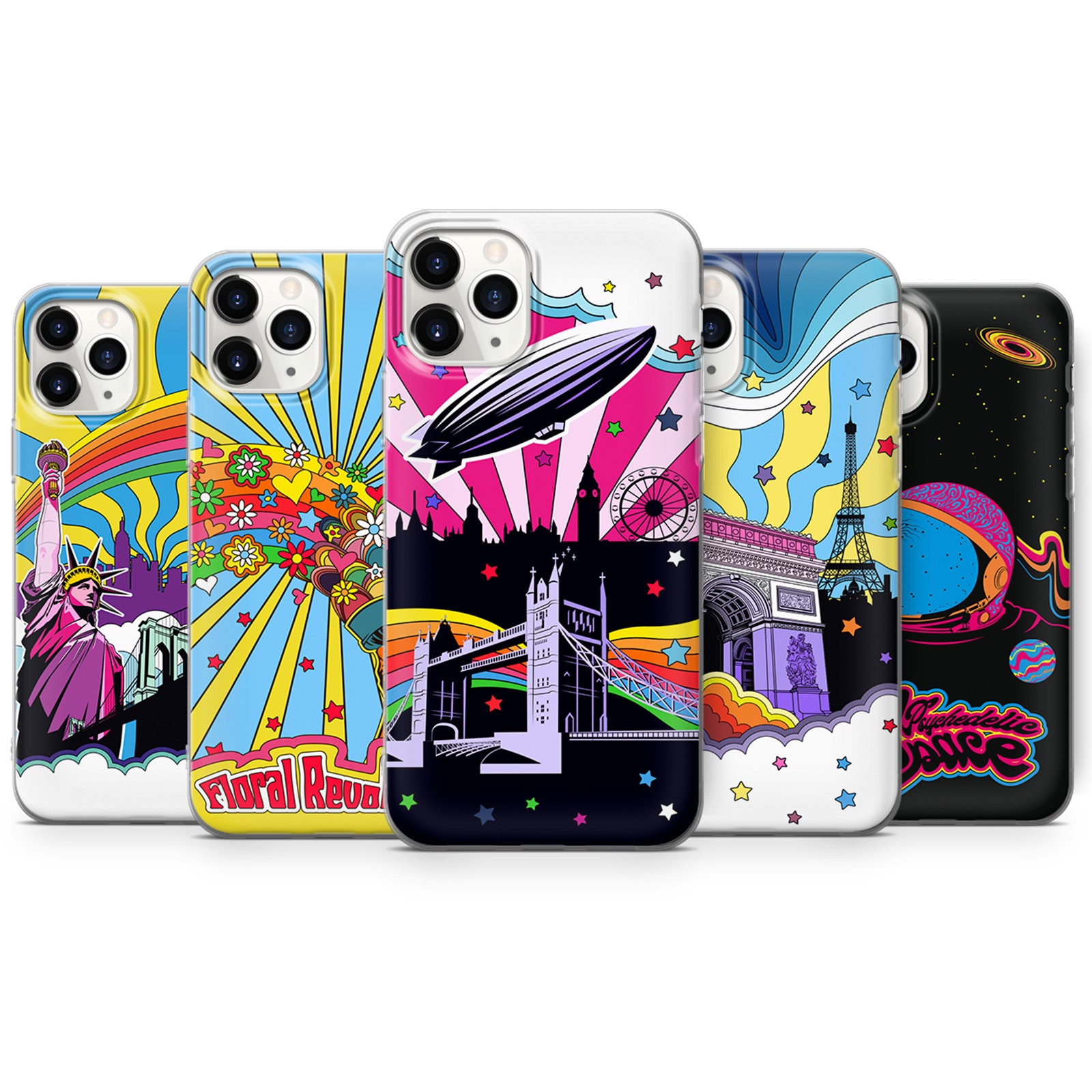 Hippy Phone Case, 70s iPhone Cover for iPhone 13, 12, 11, Xr, Xs Max ...