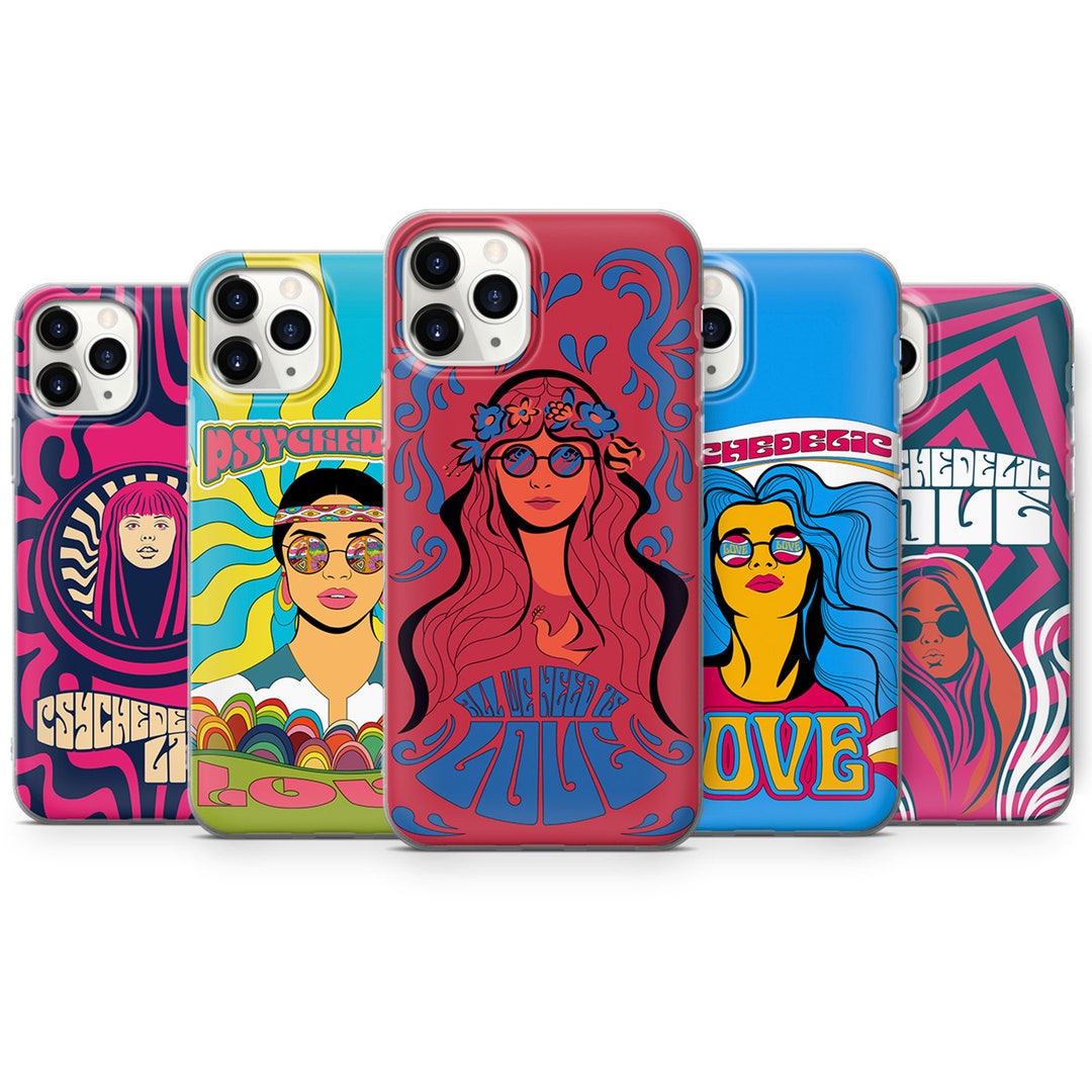 Hippy Phone Case, 70s iPhone Cover for iPhone 13, 12, 11, Xr, Xs Max ...