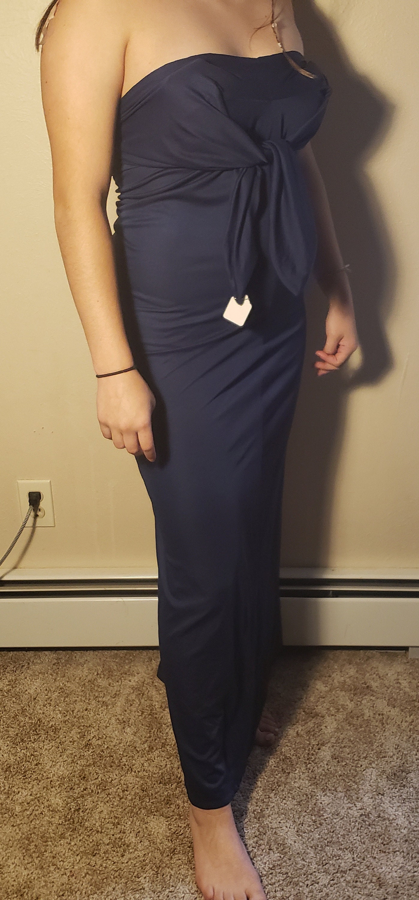 Navy Blue Halter Dress - Etsy