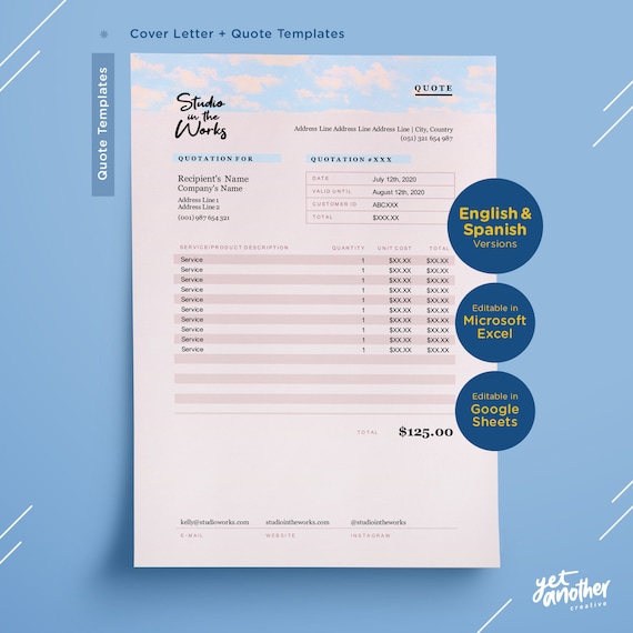 Excel Cover Sheet Template
