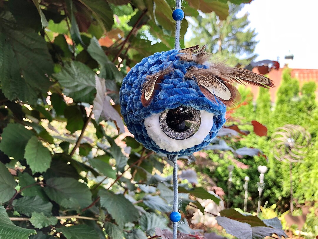Hanging Decoration for House and Garden Crocheted, Watchful Eye Keipie ...
