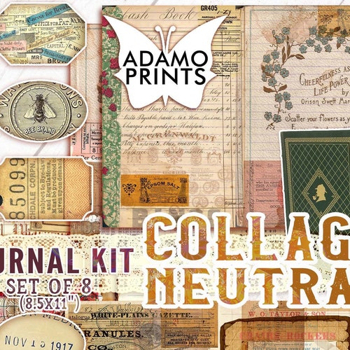 Ephemera Junk Journal Printable Collage Sheet Digital - Etsy