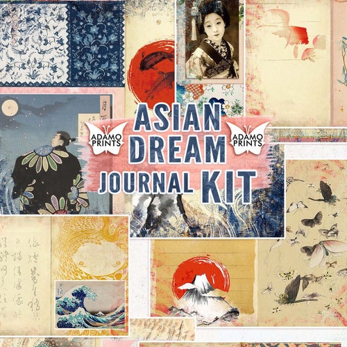 Vintage Japan Journal Kit Japanese Journal Page Asian - Etsy