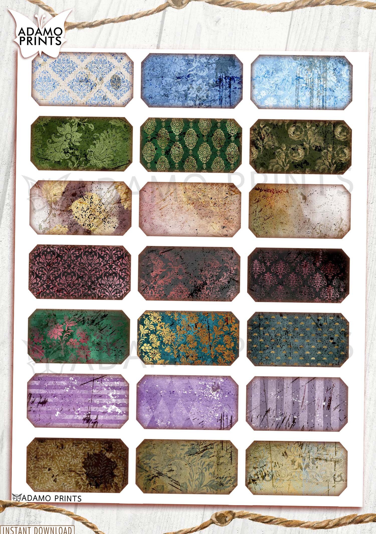 Grunge Inspiration Words Label Words Junk Journal Word | Etsy