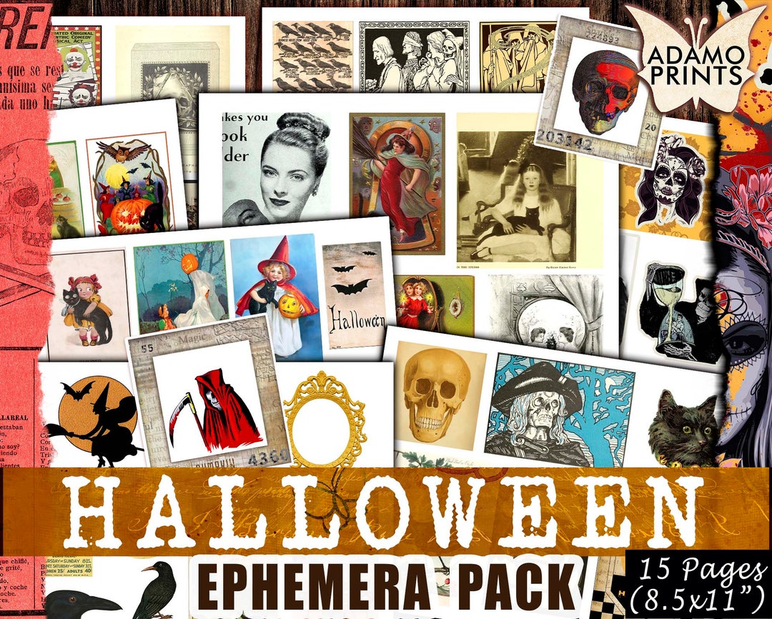 Halloween Ephemera Pack, Fantasy Digital, Horror, Digital Images ...