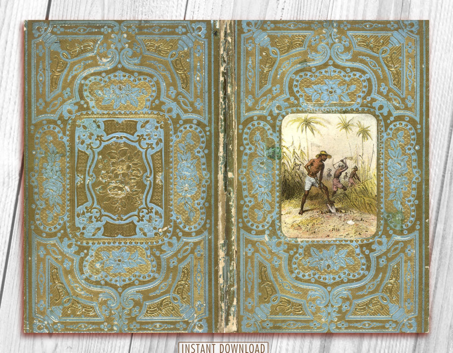 Motif Book Cover Journal Kit Vintage Bookbinding Ephemera - Etsy