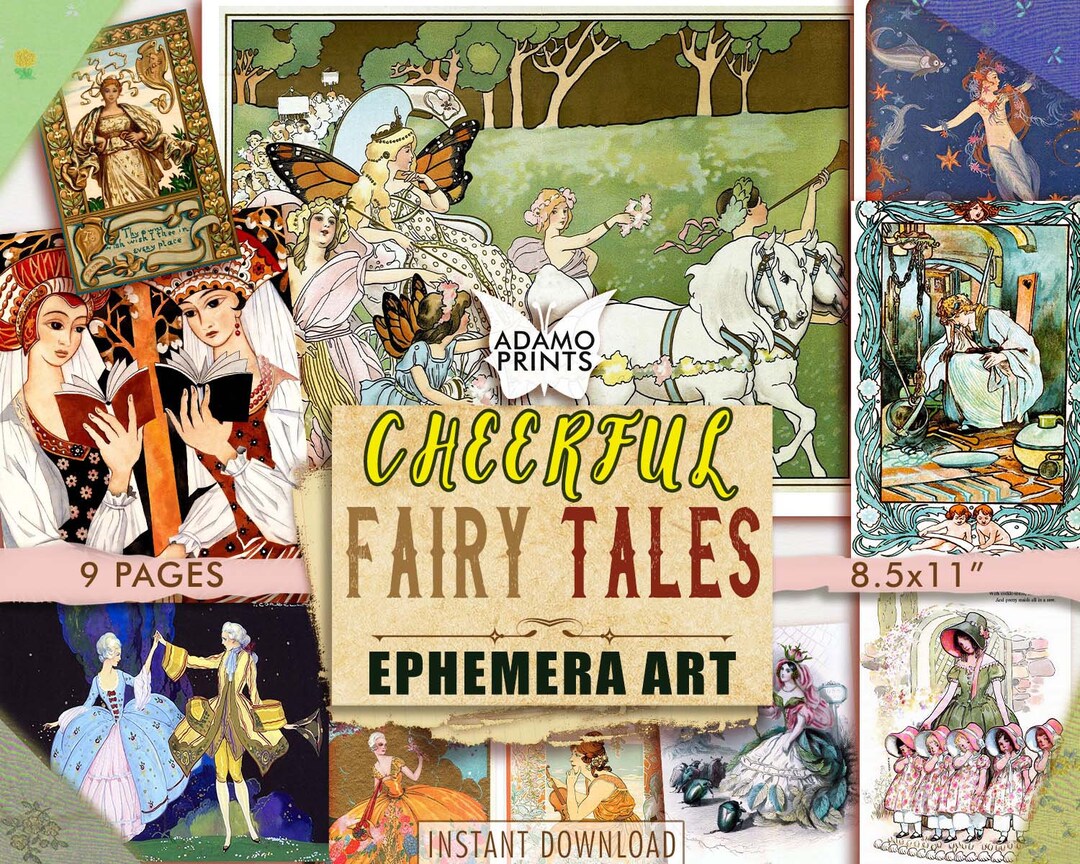 Vintage Fairy Tale Ephemera: Princess Digital Collage (digital Download ...