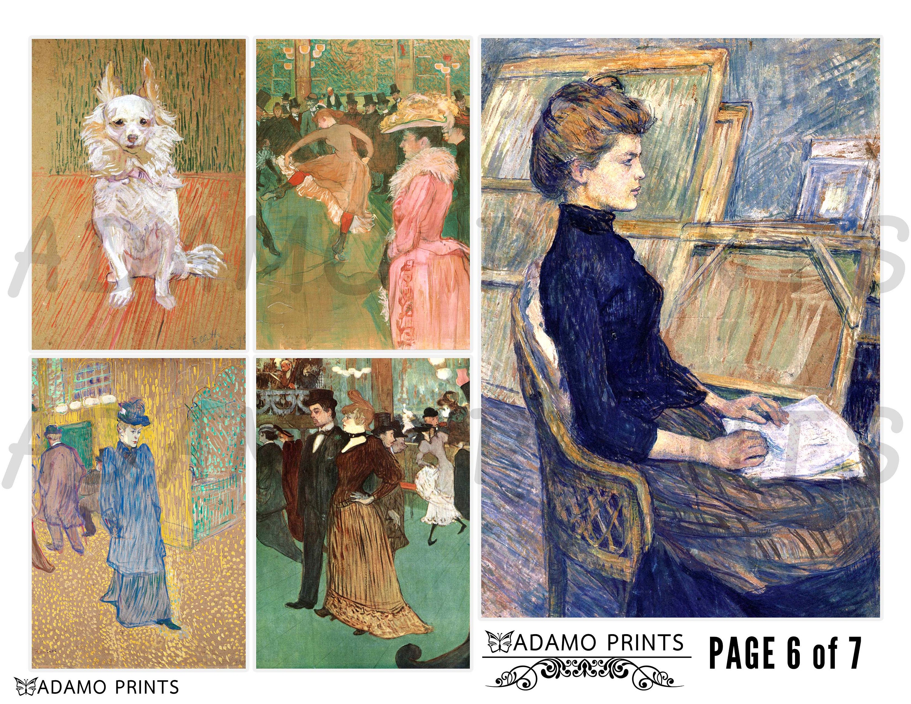 Art Nouveau by Henri de Toulouse Lautrec Classic Paintings | Etsy