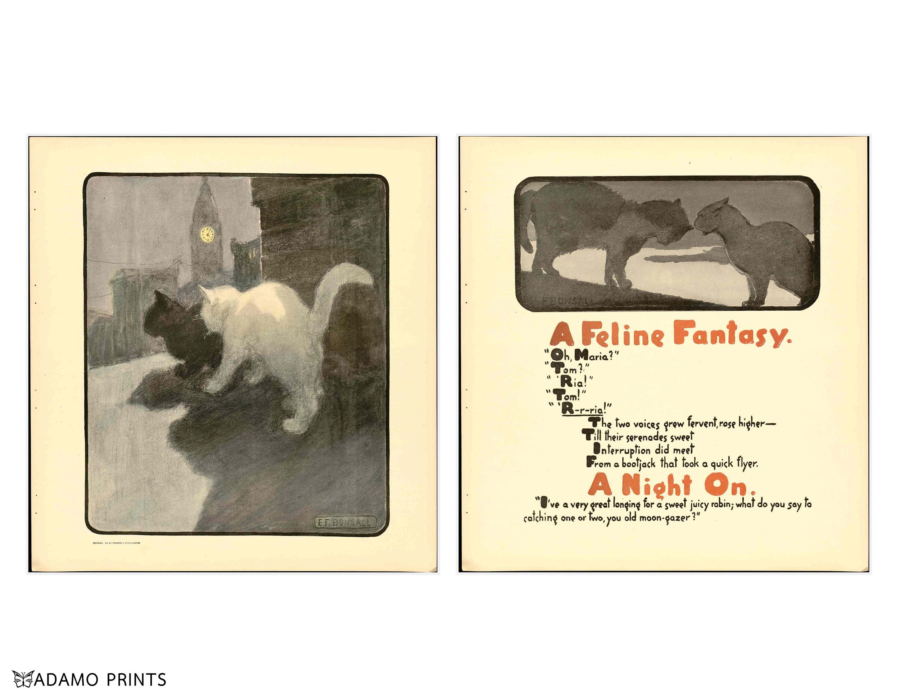 The Book of the Cat, Book Page, Children Book Digital, Ephemera Cat ...