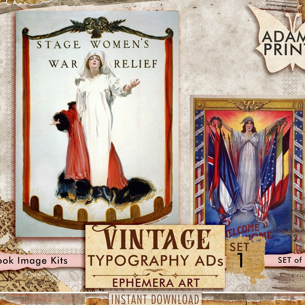 Typography Collage - Etsy