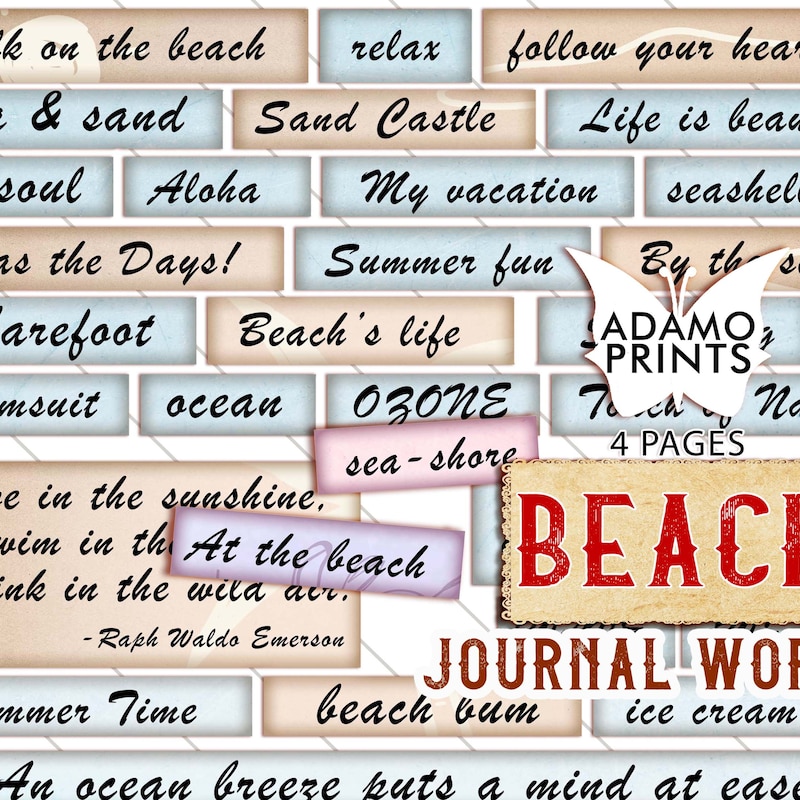 Beach Word Art - Etsy
