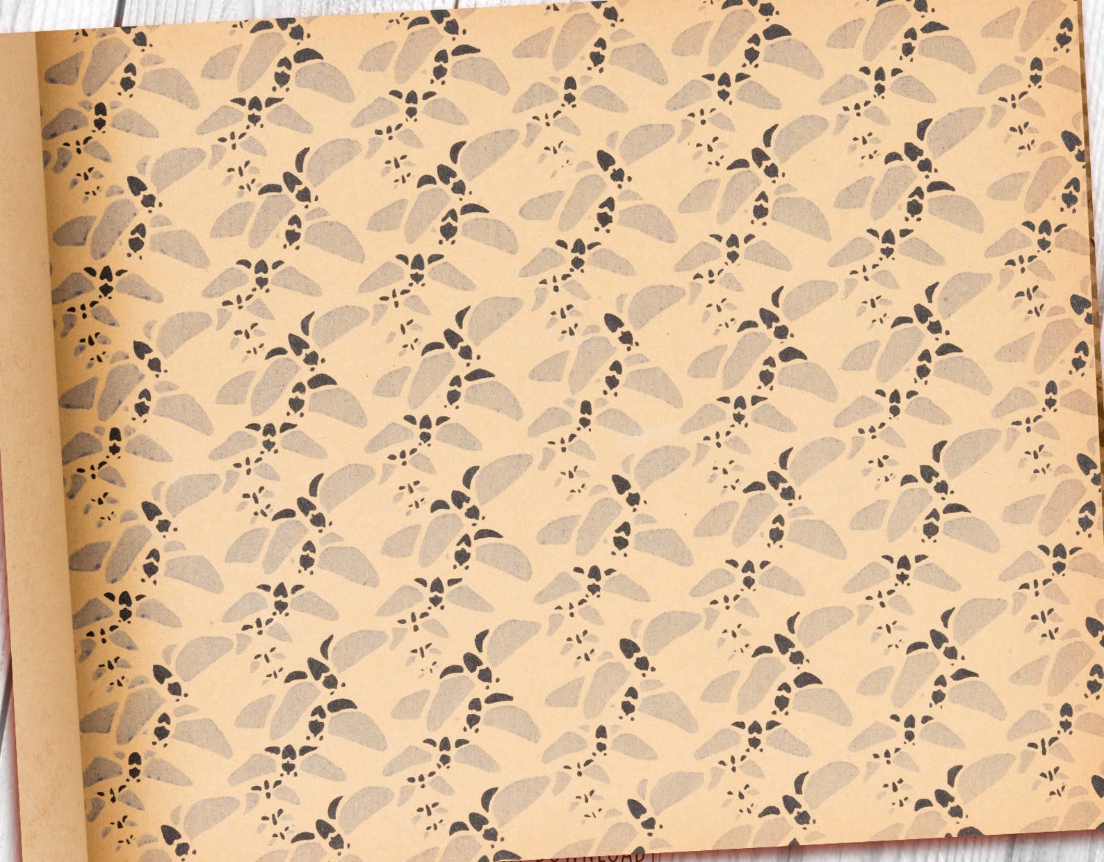 French Book Paper Pattern Set1 Cover Journal Shabby Chic - Etsy