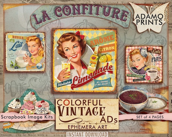 Vintage Art Digital Collage Instant Download Ephemera Vintage ...