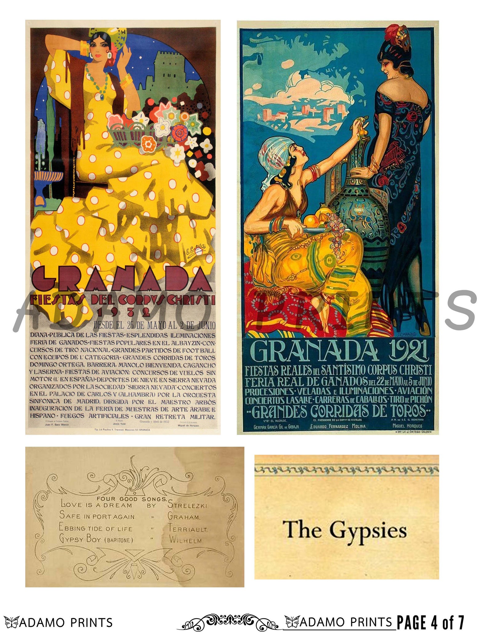 Boho Gypsy Women Digital Ephemera Classic Gypsy Vintage - Etsy